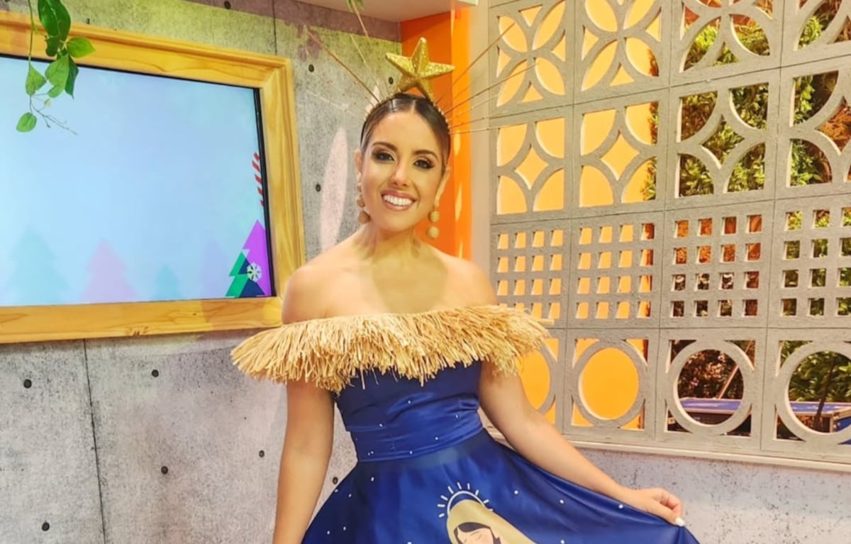 El vestido de pesebre, hecho en Panamá y con un tocado de Estrella de ...